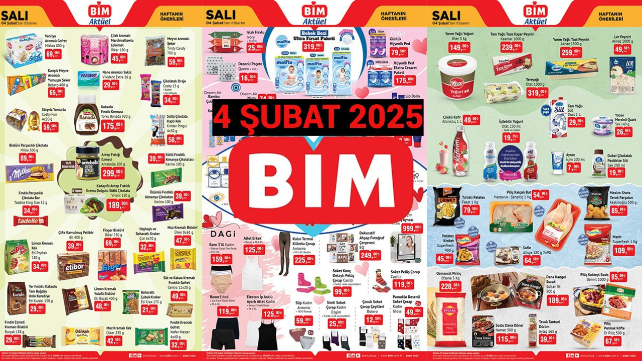 BİM 4 Şubat Salı 2025 aktüel indirim kataloğu yayımlandı: BİM'de Salı günü ne var, indirimli ...