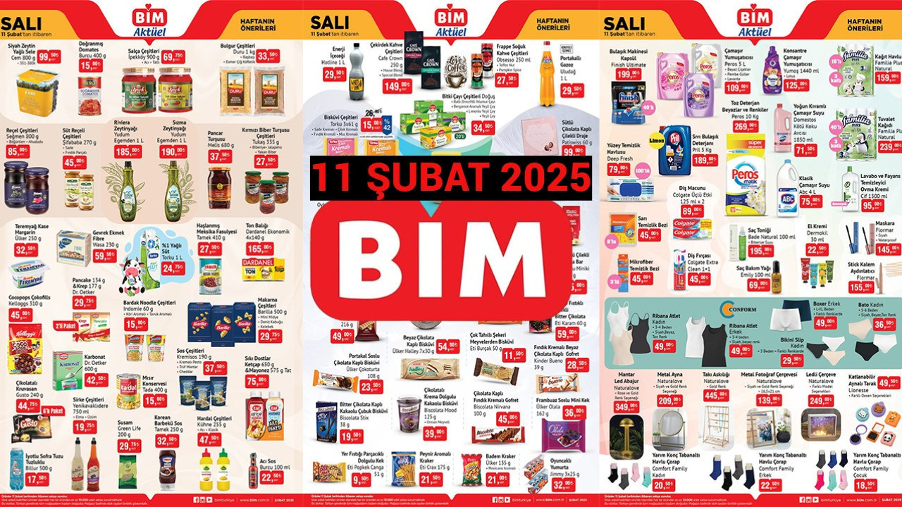 BİM 11 Şubat Salı 2025 aktüel indirim kataloğu yayımlandı: BİM'de Salı günü ne var, indirimli ...