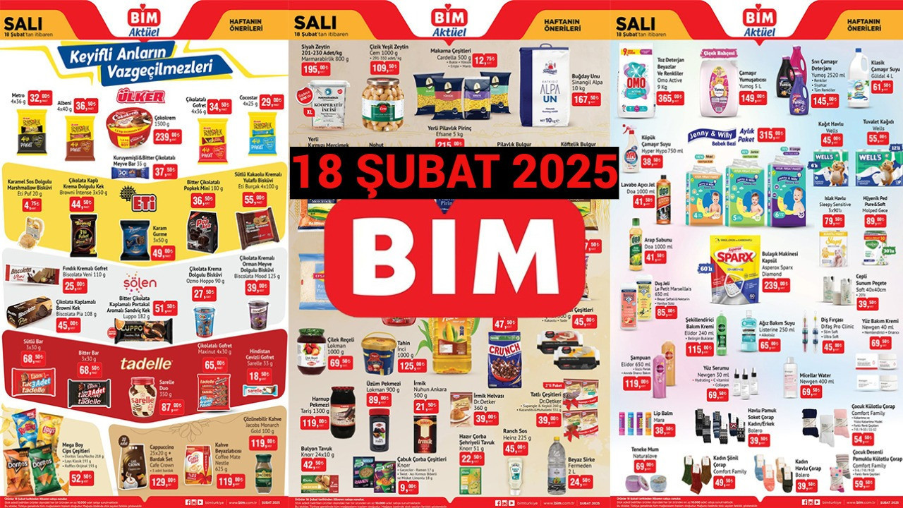BİM 18 Şubat Salı 2025 aktüel indirim kataloğu yayımlandı 🛒 BİM'de Salı günü ne var, indirimli ...