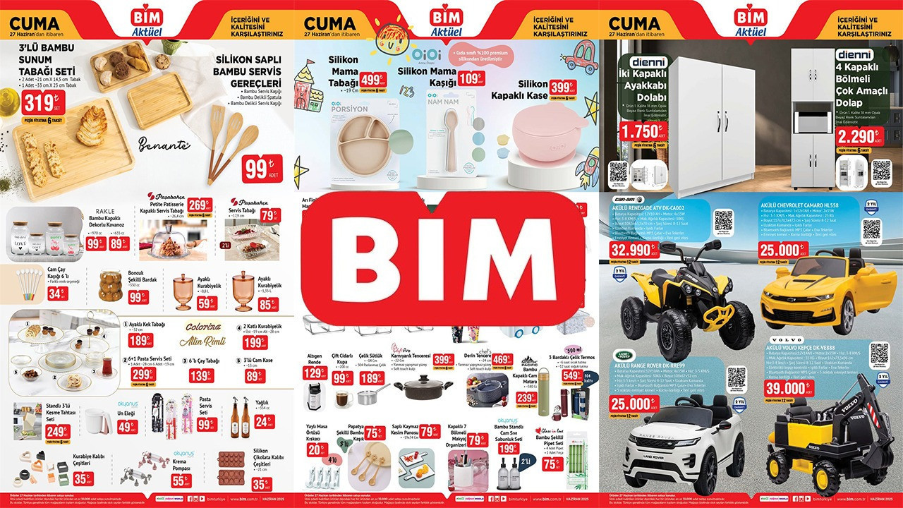 BİM 27 Haziran 2025 Cuma aktüel indirim kataloğu yayımlandı: BİM'de bu cuma gelecek ürünler dev ...